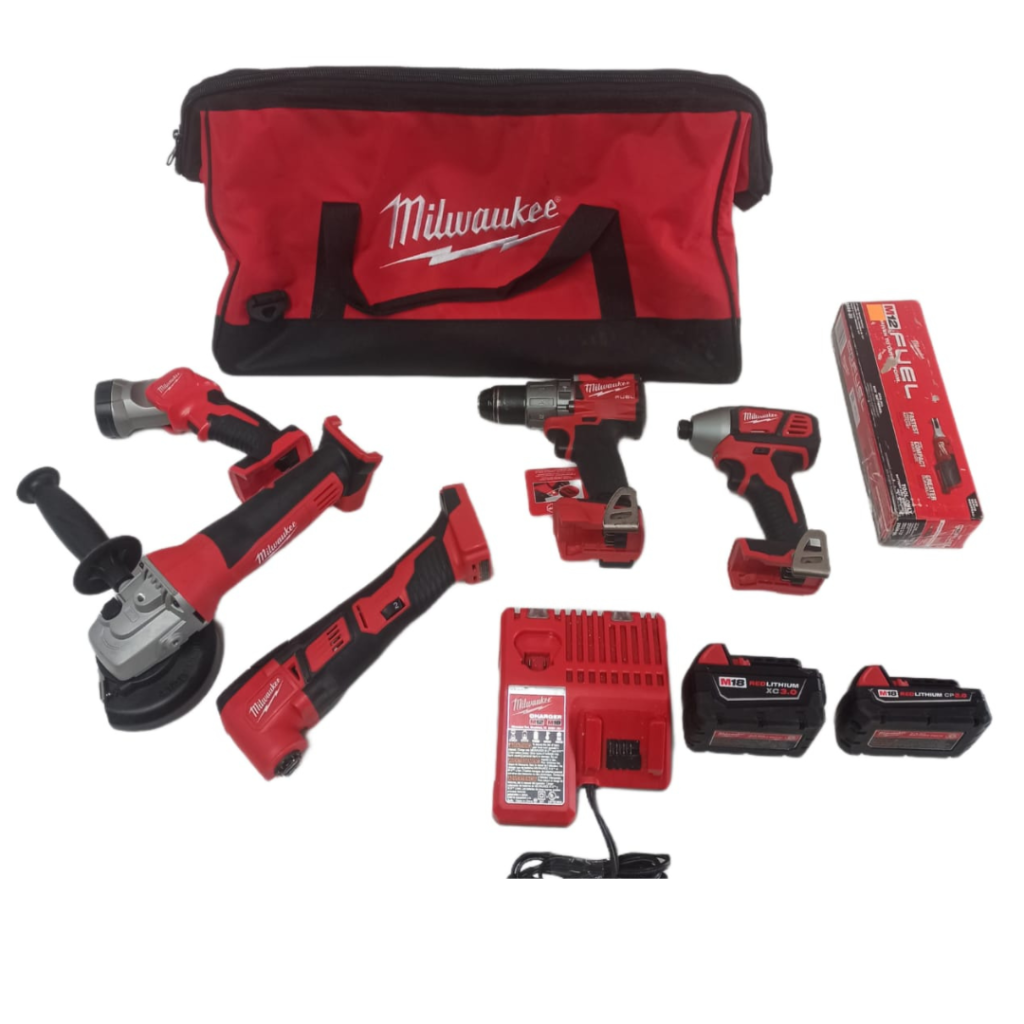 Milwaukee Kit 5 herramientas con 2 Baterias y Cargador Semi Nuevo con ...